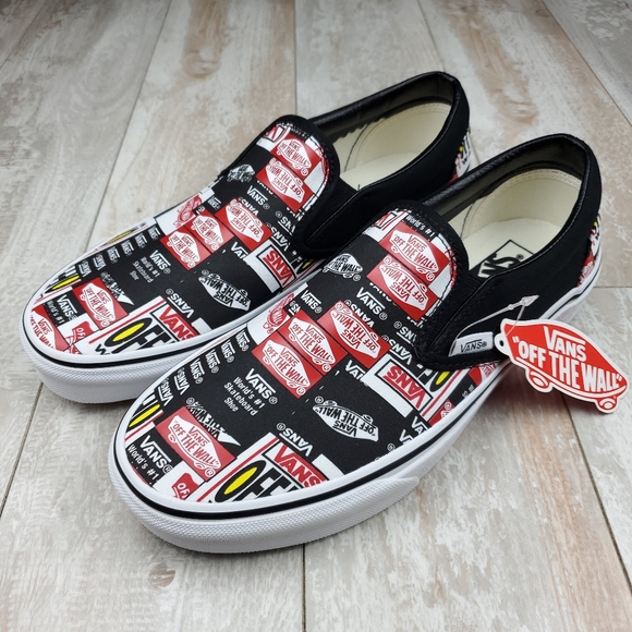 Vans | Shoes | Vans Classic Slip On Label Mix | Poshmark